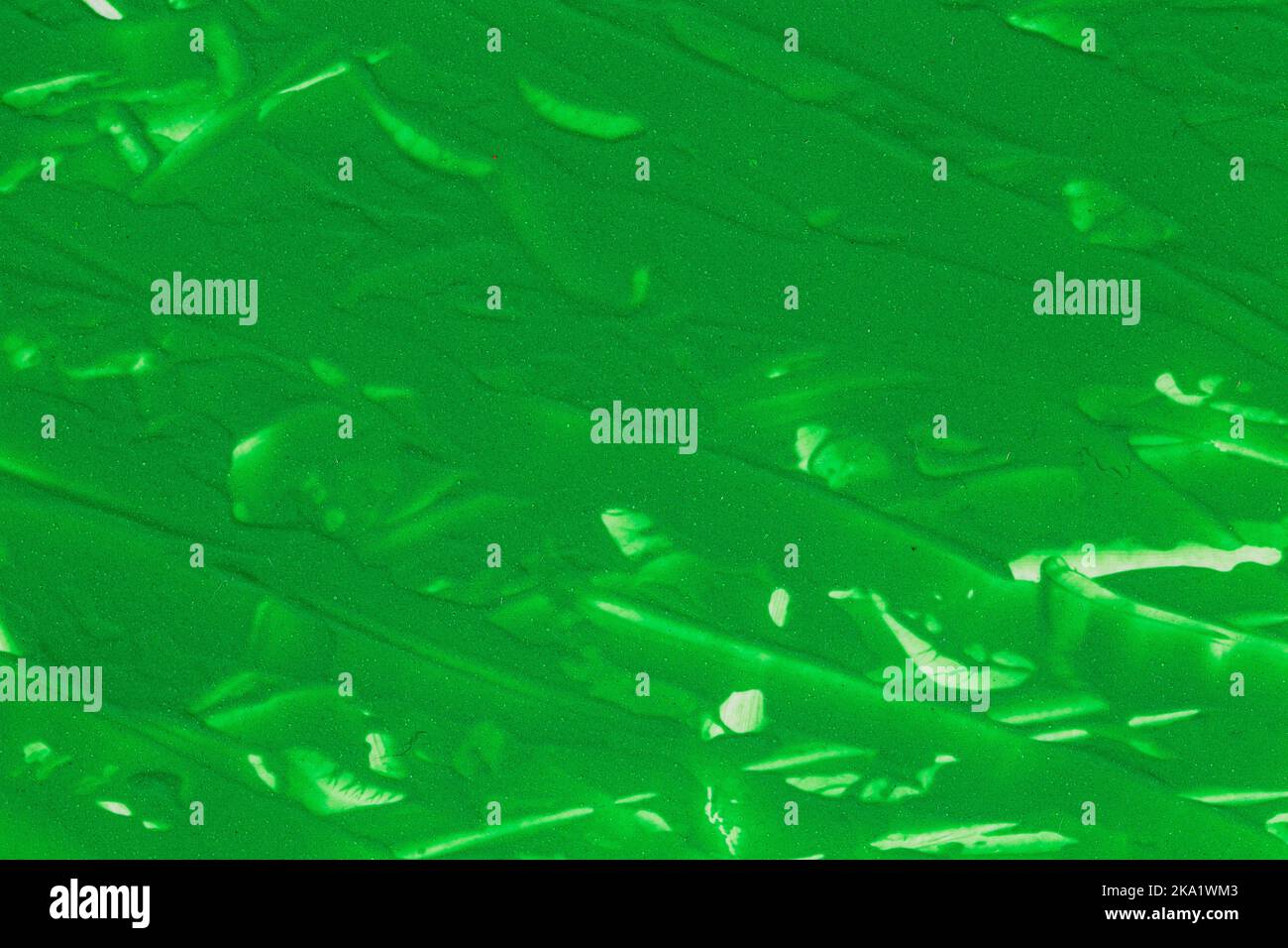 acrylic green paint texture background hand made brush on paper Stock ...