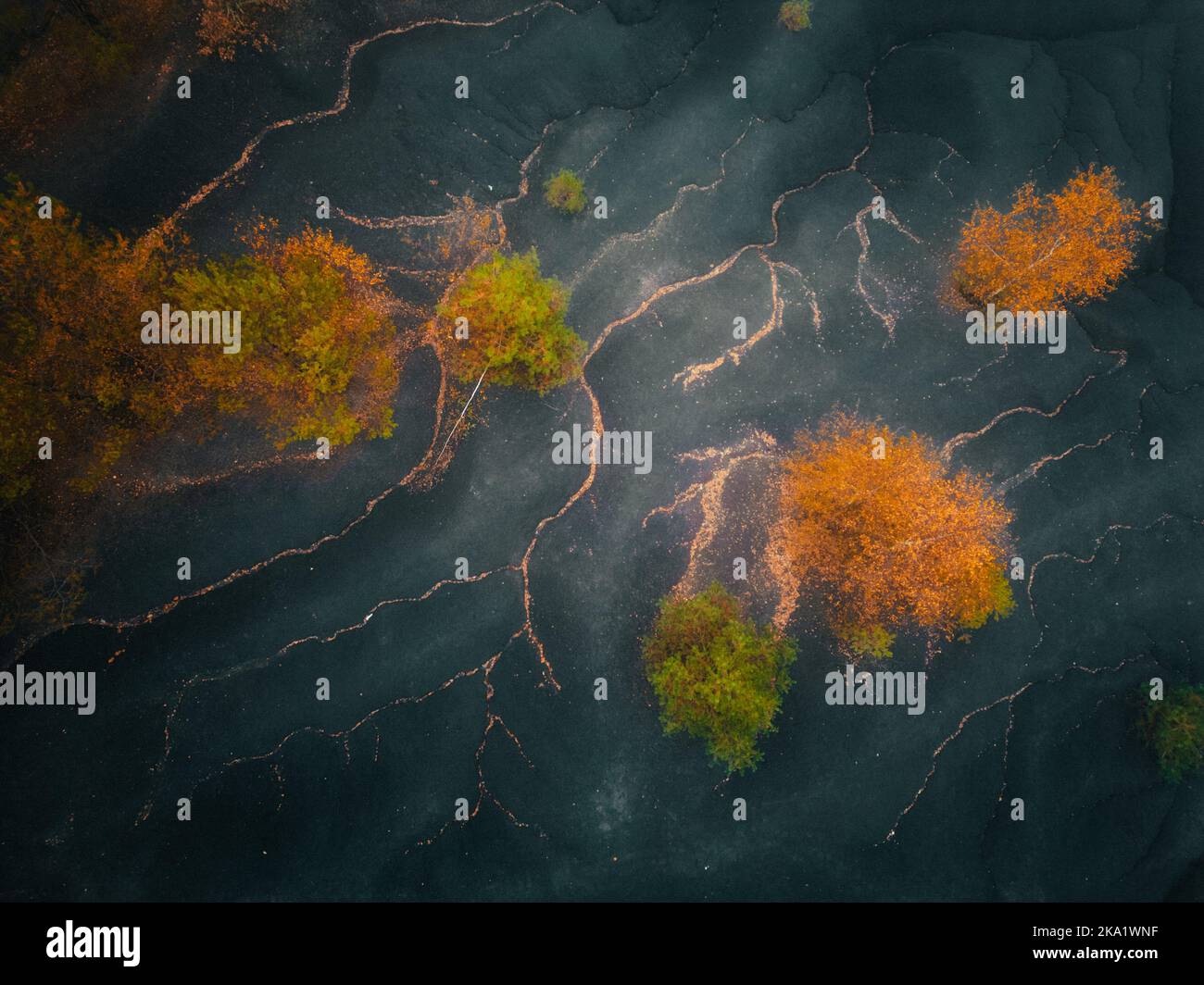 Aerial photo of moon landscape Stock Photo - Alamy