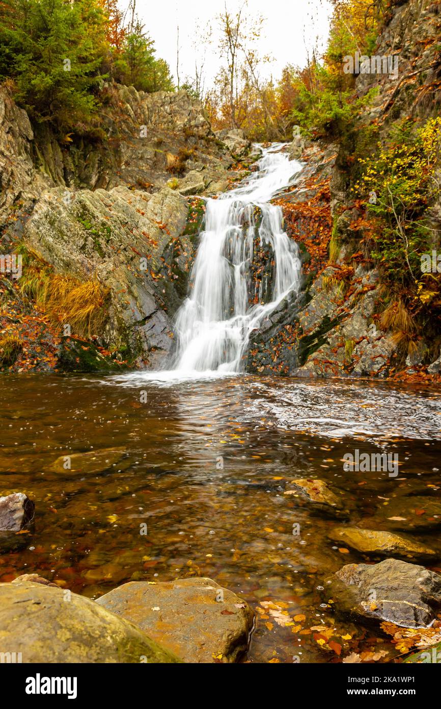 Cascade of Bayehon, the Bayehon is a wild stream that rises in Neûr ...