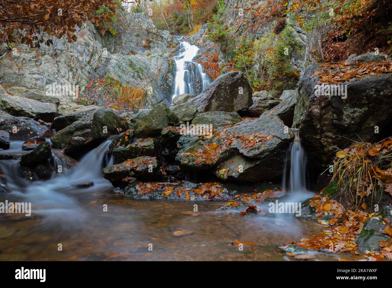 Cascade of Bayehon, the Bayehon is a wild stream that rises in Neûr ...