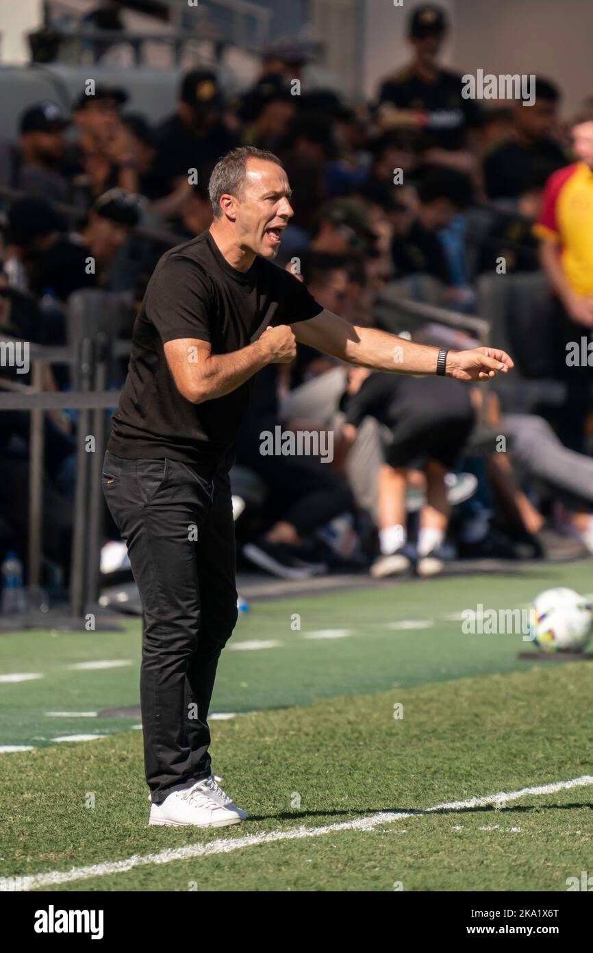 Los Angeles FC head coach Steve Cherundolo during the MLS Western ...