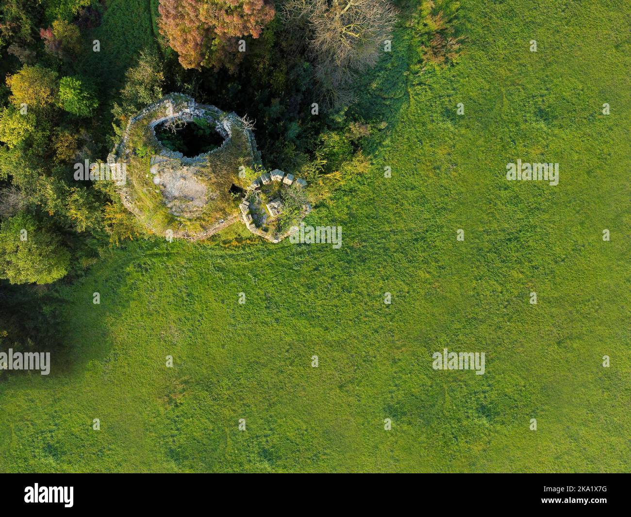 Top view of an old ruined fortress Stock Photo - Alamy