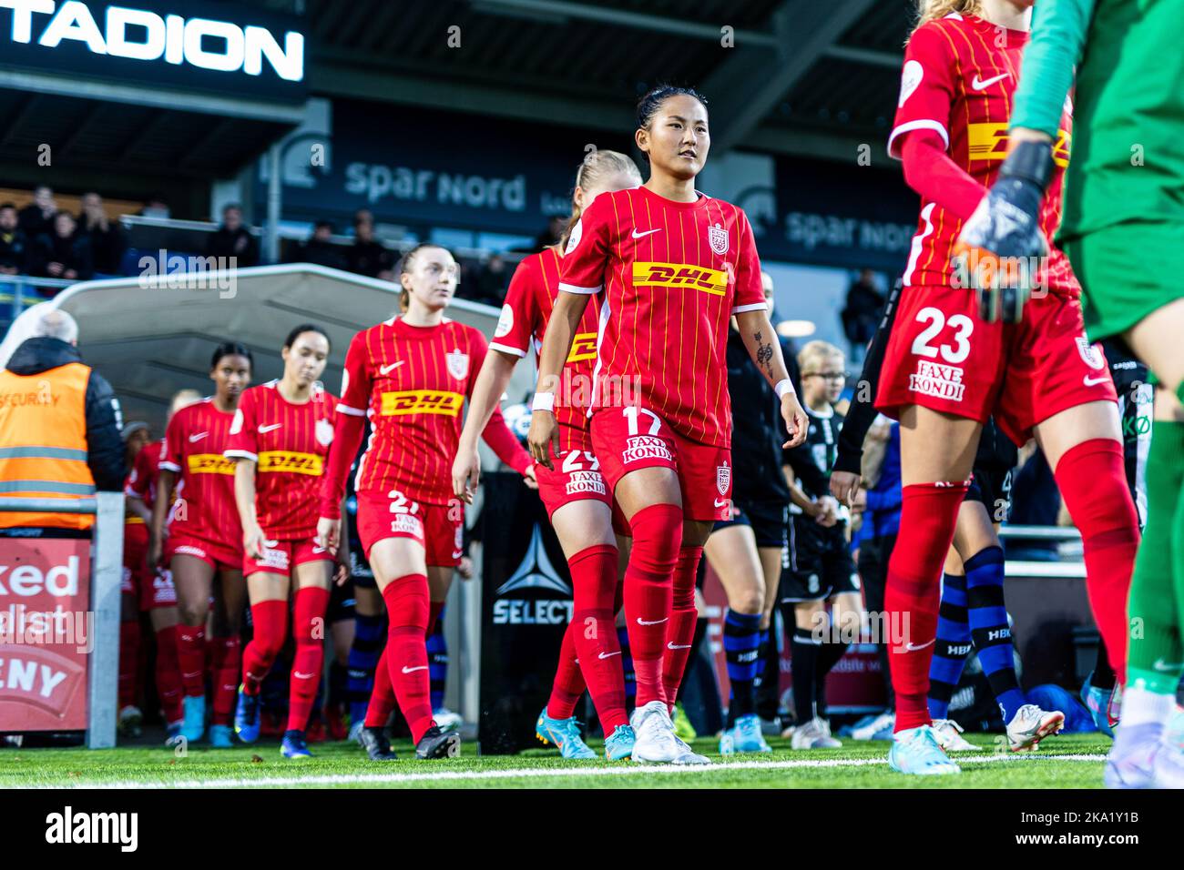Koge, Denmark. 30th Oct, 2022. Simone Andersen (17) of FC Nordsjaelland ...