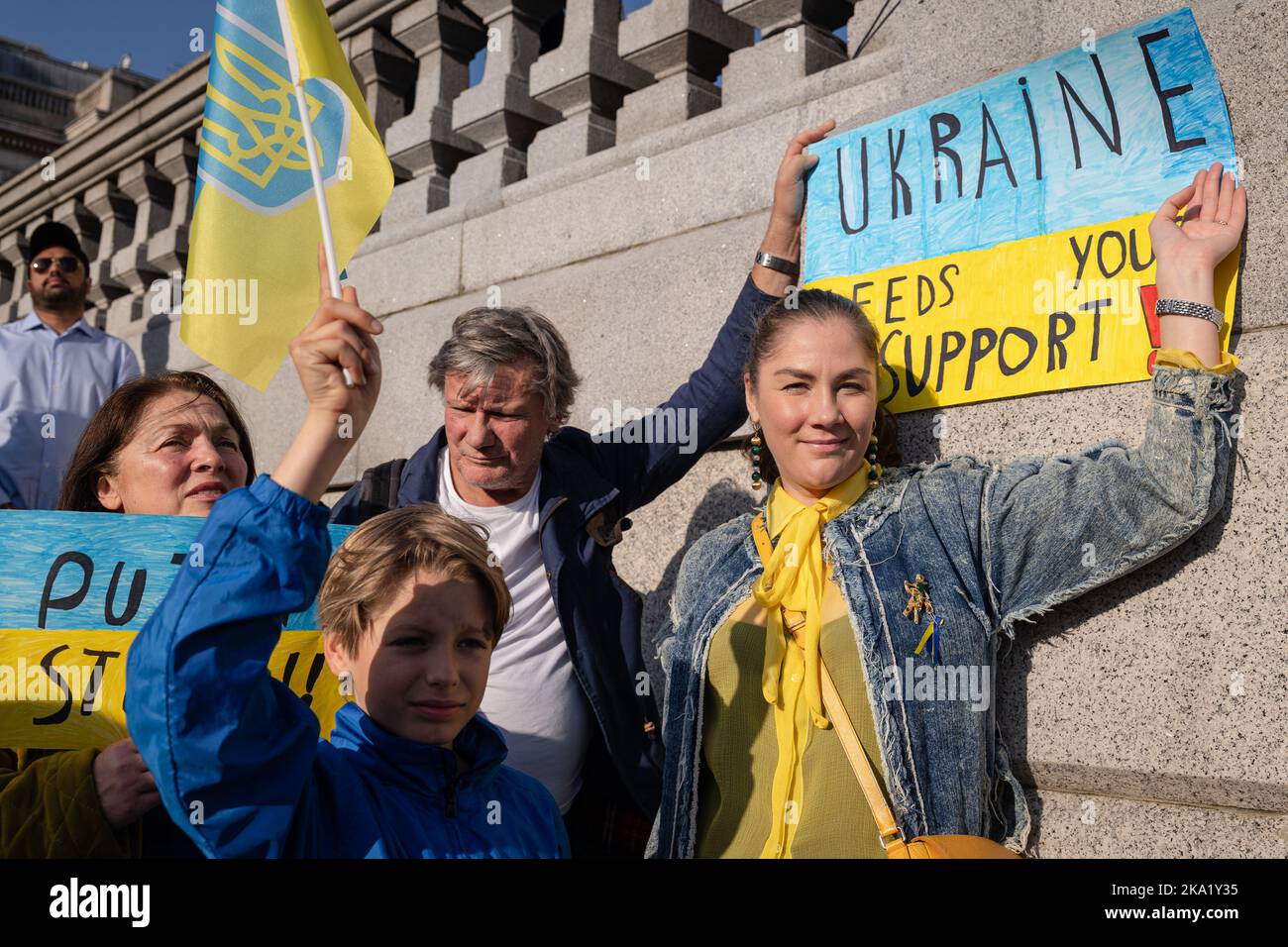 London, UK. March 26, 2022. Demonstration against the Russian invasion ...