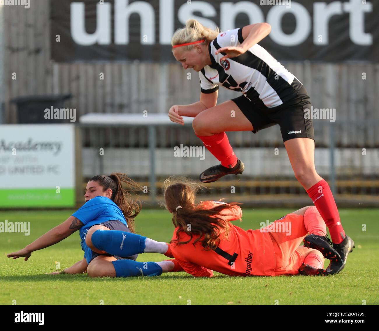 Holly Turner of Billericay Town Women Gemma Harvey and Gemma Bloor of ...