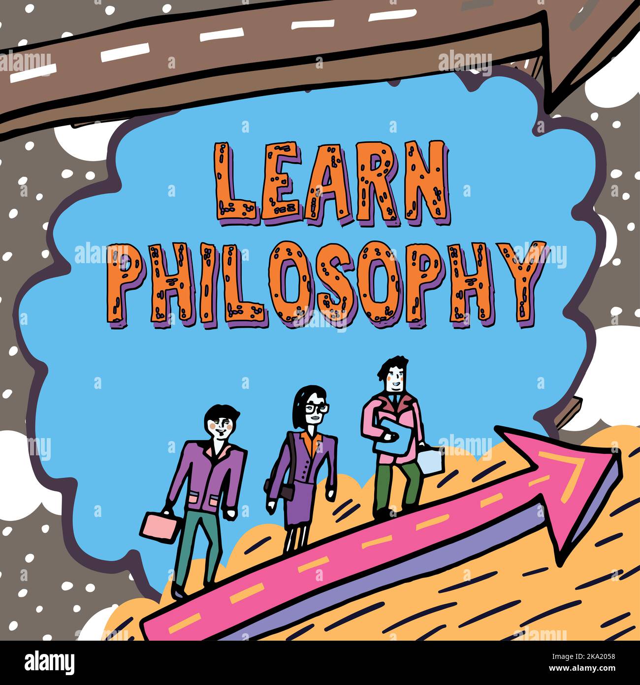 Hand writing sign Learn Philosophy. Word Written on most iconic ...