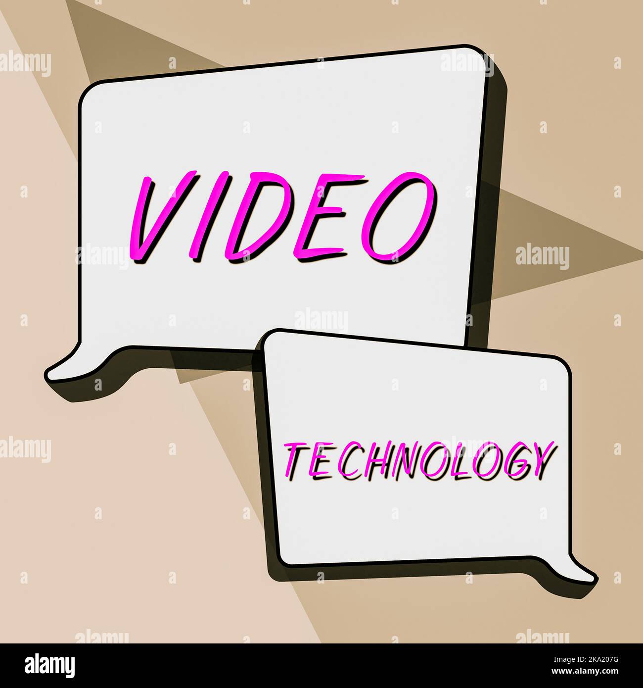 Writing displaying text Video Technology. Internet Concept an process ...