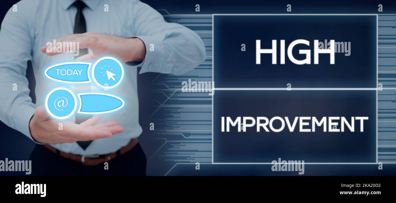 Conceptual display High Improvement. Concept meaning making yourself a ...