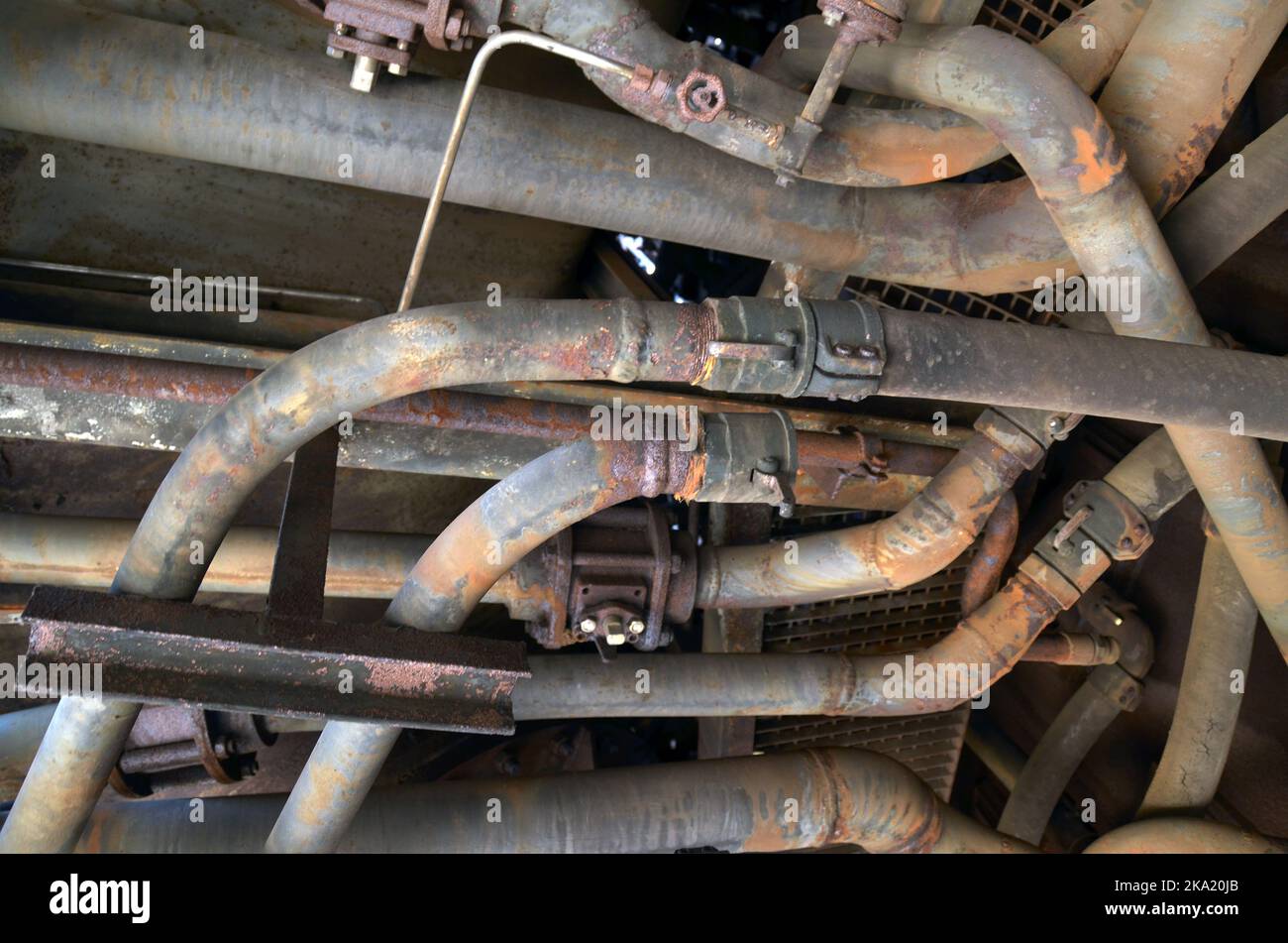 The closed blast furnace in Duigsbourg, Germany. This site is today ...