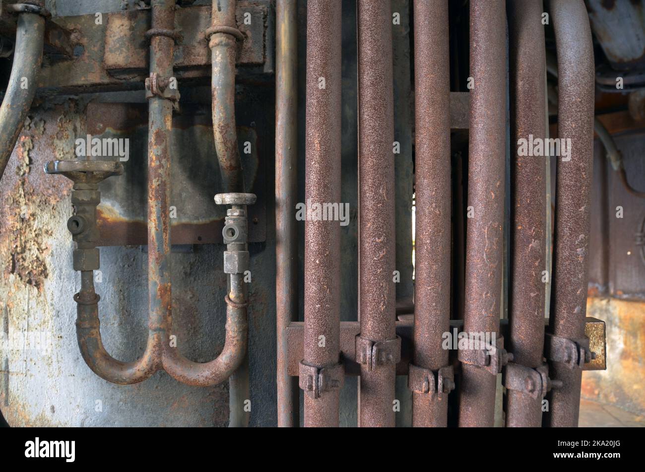 The closed blast furnace in Duigsbourg, Germany. This site is today ...