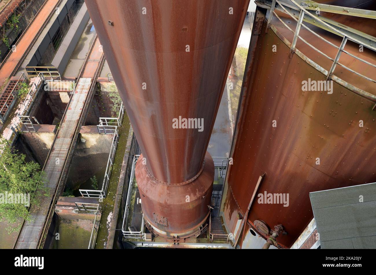 The closed blast furnace in Duigsbourg, Germany. This site is today ...