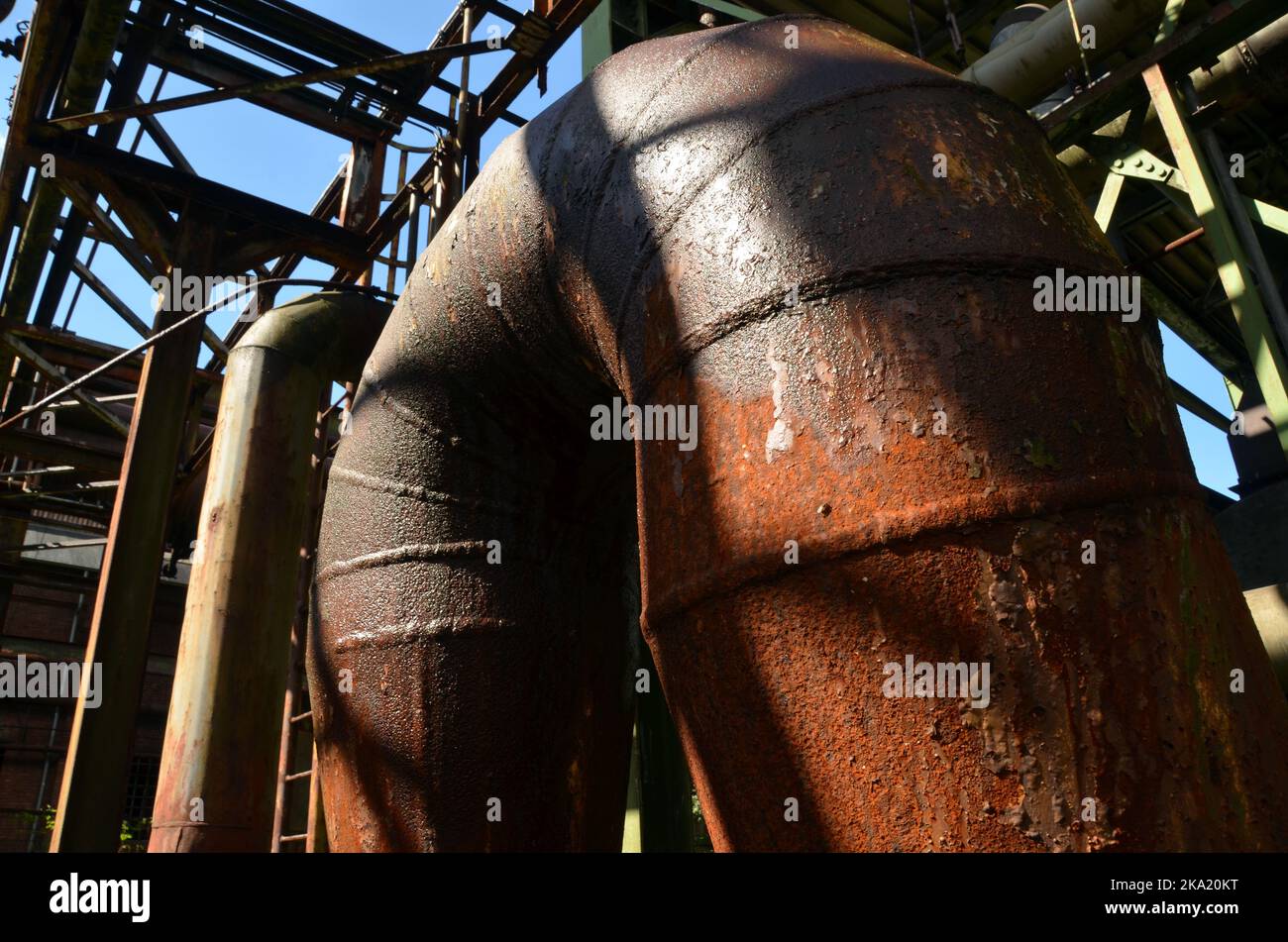 The closed blast furnace in Duigsbourg, Germany. This site is today ...
