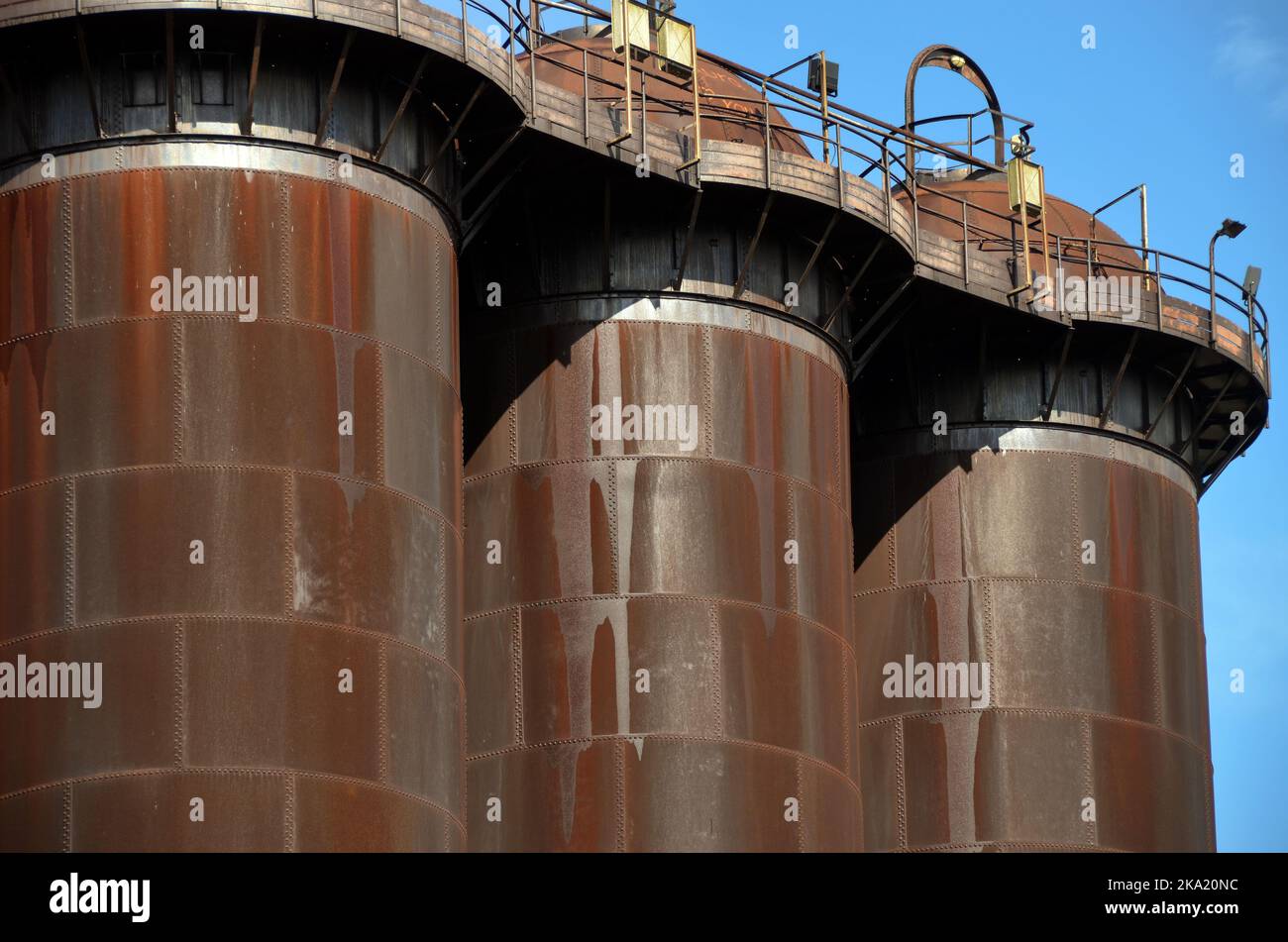 The closed blast furnace in Duigsbourg, Germany. This site is today ...