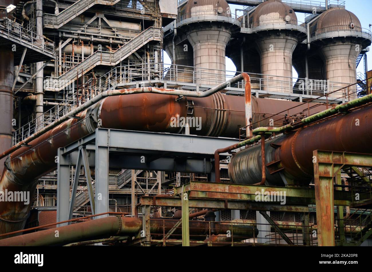 The closed blast furnace in Duigsbourg, Germany. This site is today ...