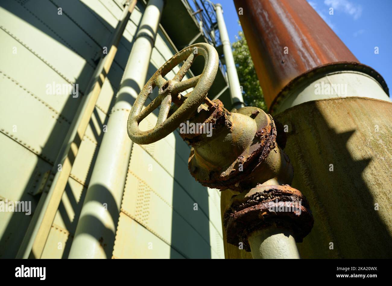 The closed blast furnace in Duigsbourg, Germany. This site is today ...