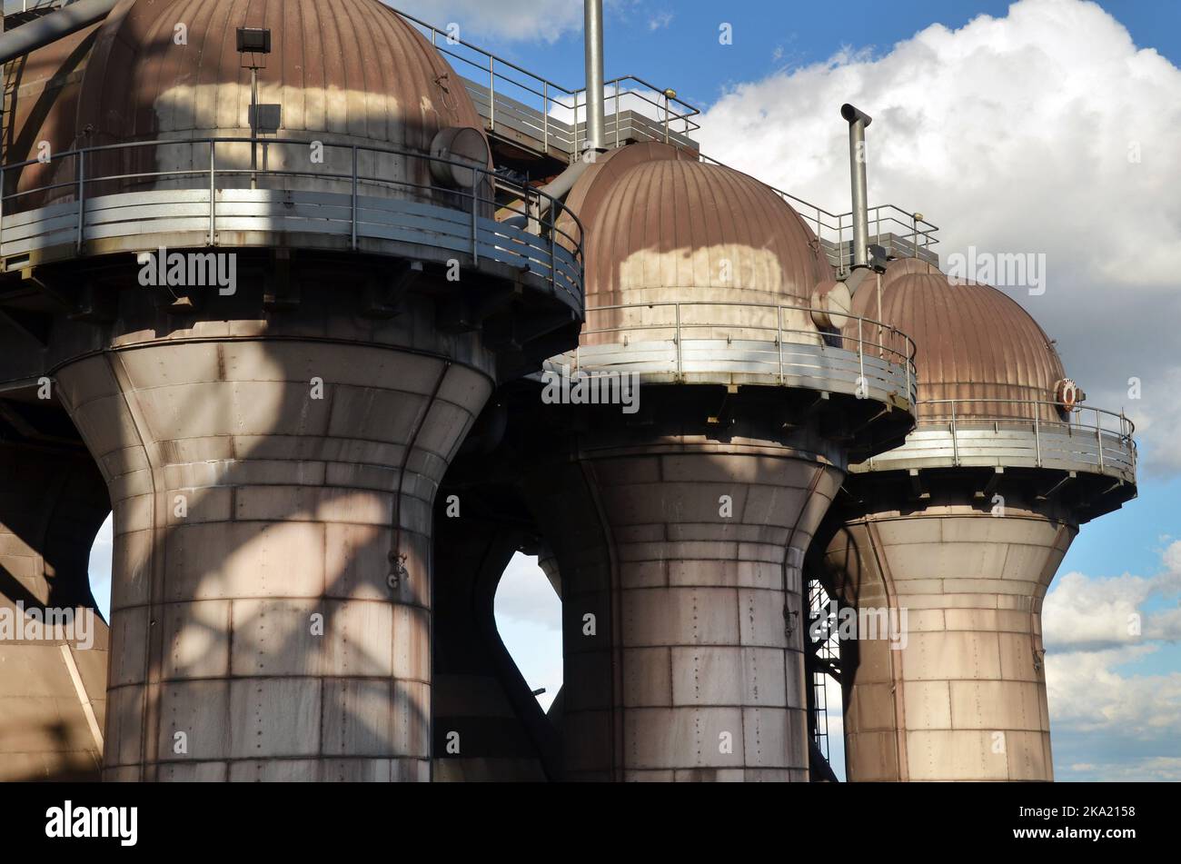 The closed blast furnace in Duigsbourg, Germany. This site is today ...