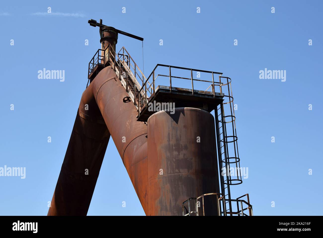 The closed blast furnace in Völklinger, Germany. This site is today ...