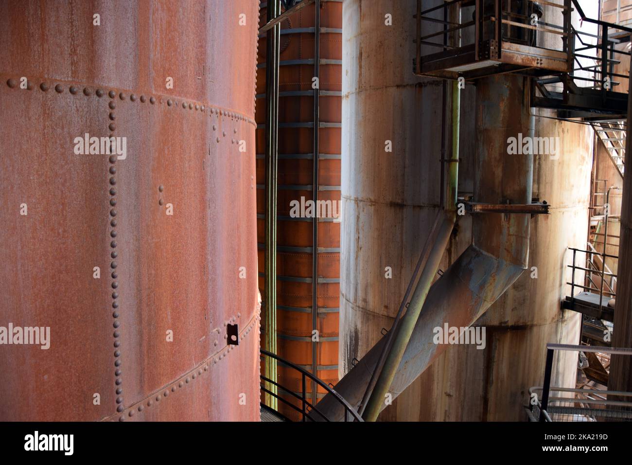 The closed blast furnace in Völklinger, Germany. This site is today ...