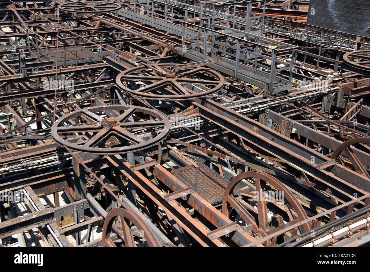 The closed blast furnace in Völklinger, Germany. This site is today ...