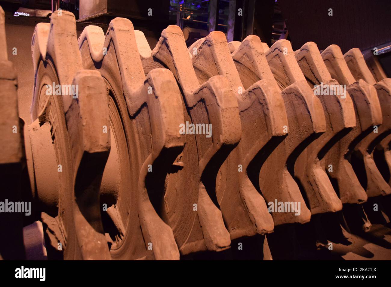 The closed blast furnace in Völklinger, Germany. This site is today ...