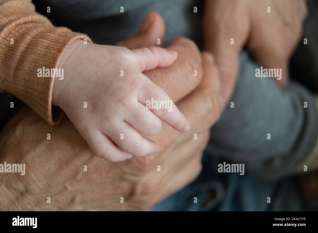 Heidelberg, Germany. 23rd Oct, 2022. A grandmother holds her ...