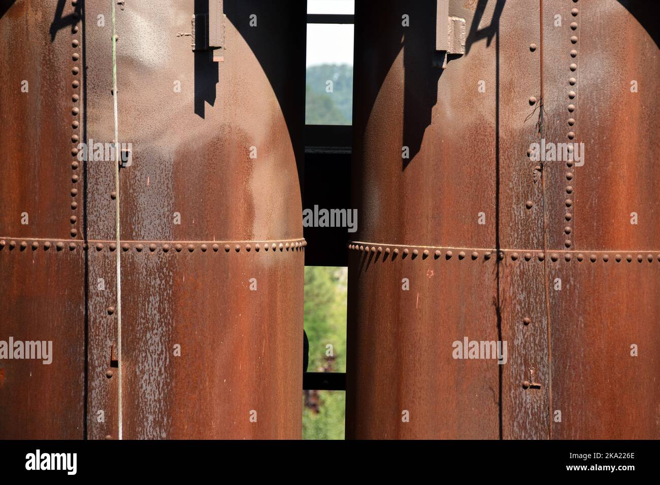 The closed blast furnace in Völklinger, Germany. This site is today ...