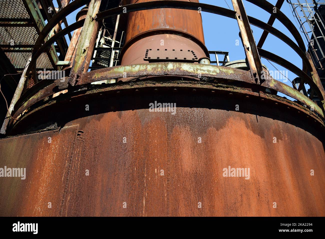 The closed blast furnace in Völklinger, Germany. This site is today ...