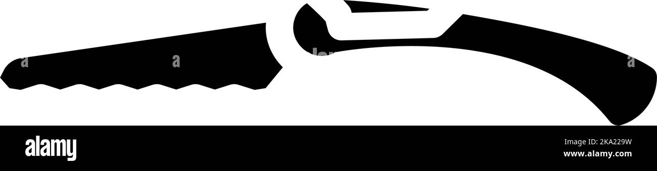 folding hand saw glyph icon vector illustration Stock Vector Image ...