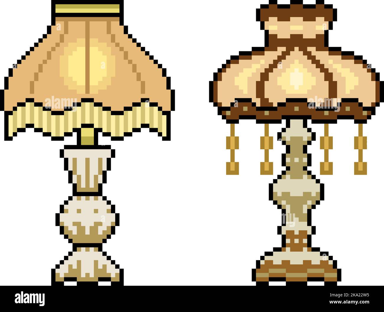 pixel art of luxury lamp decoration Stock Vector Image & Art - Alamy