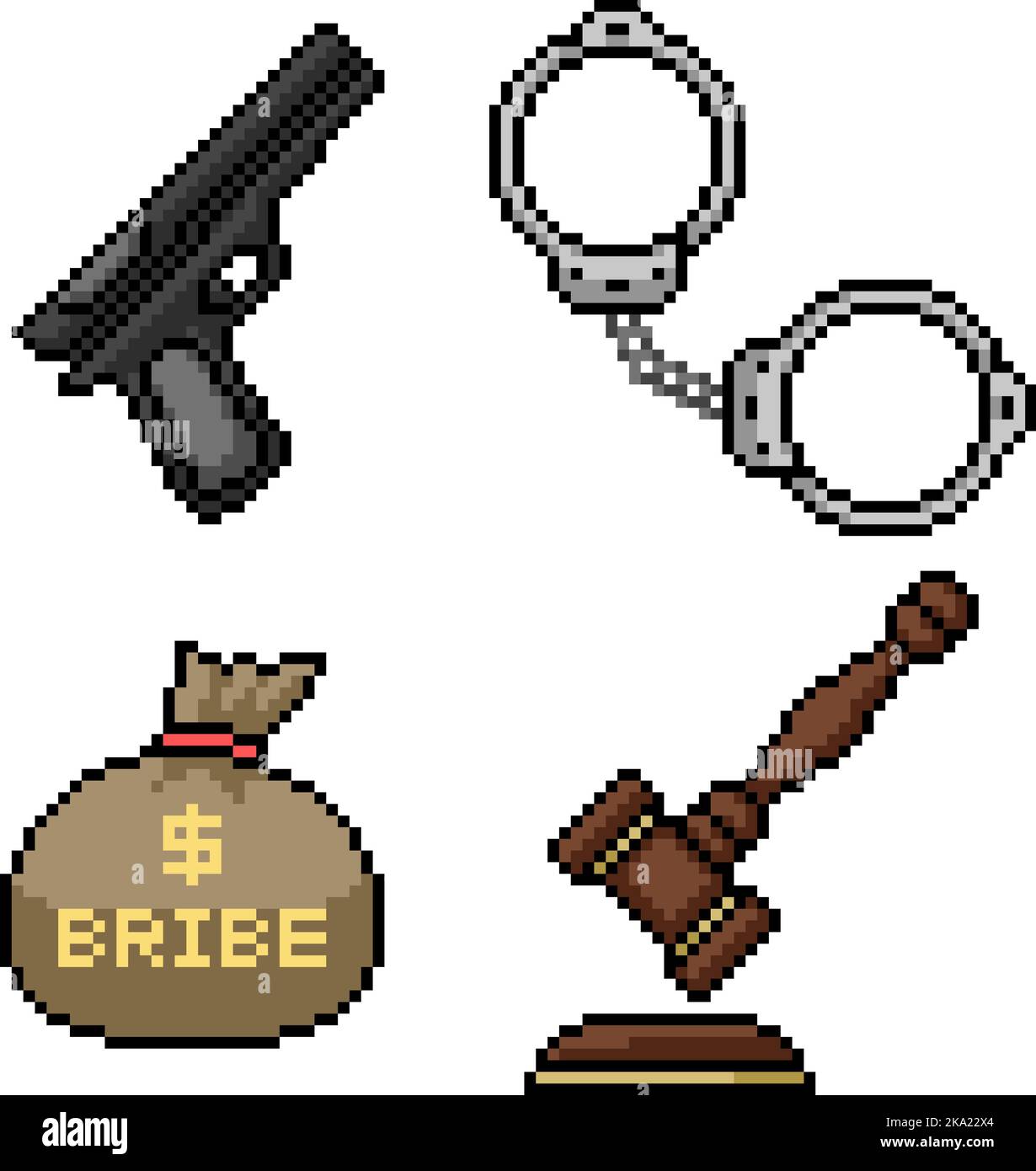 pixel art of evil crime symbol Stock Vector Image & Art - Alamy