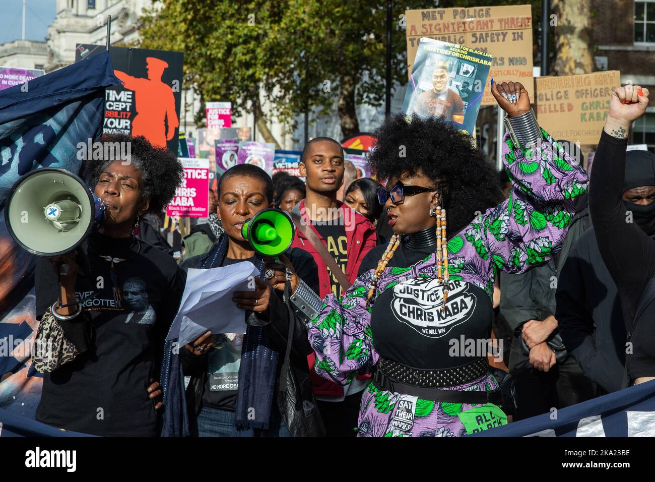 London, UK. 29th October, 2022. Marcia Rigg (l), sister of Sean Rigg ...