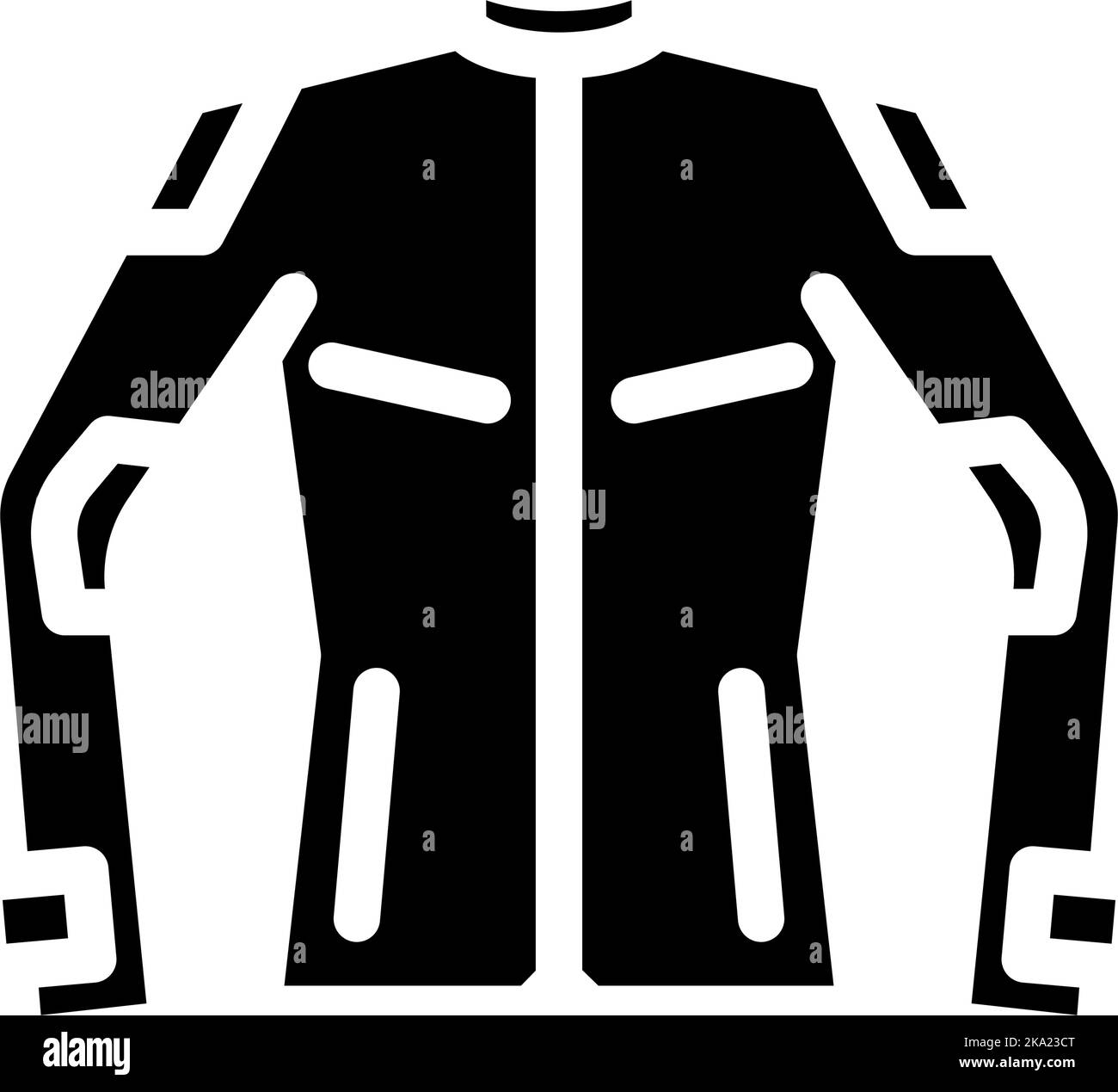 Black leather motorcycle jacket Stock Vector Images - Alamy