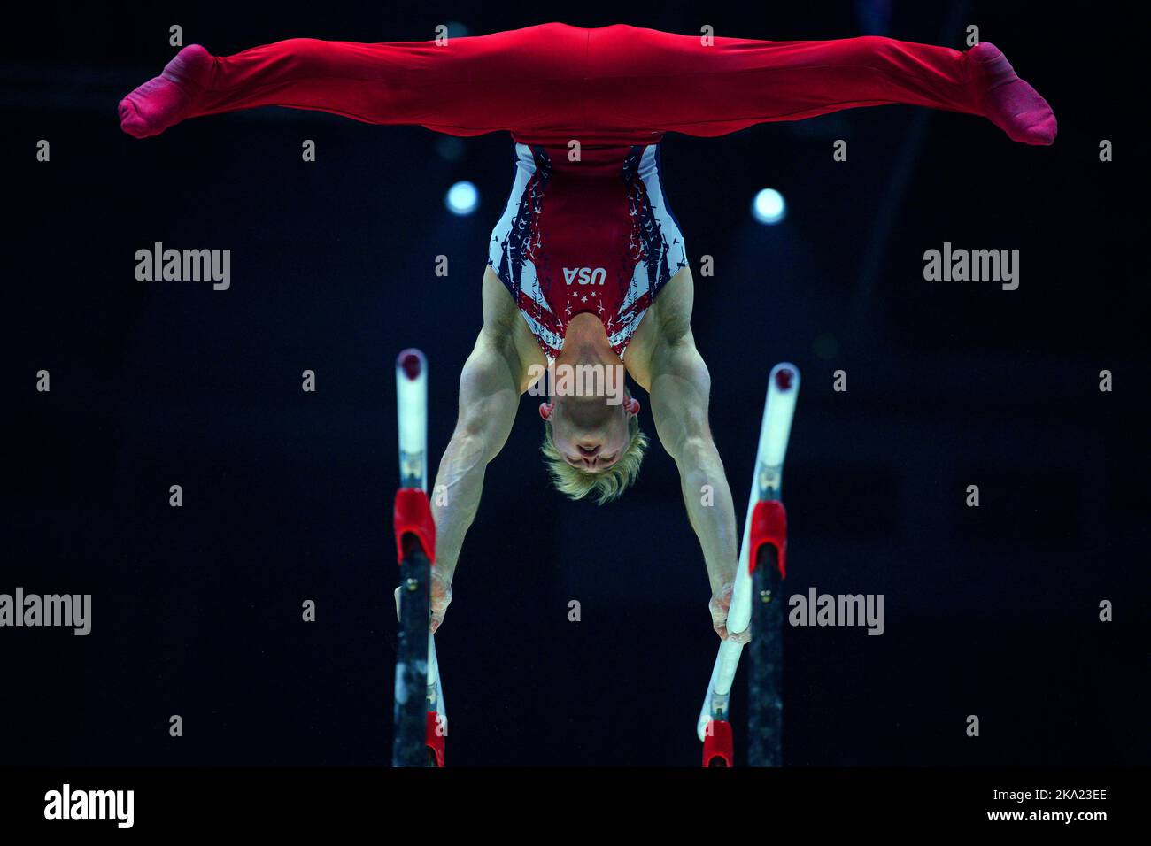 USA's Colt Walker competes on the parallel bars during day three of the ...