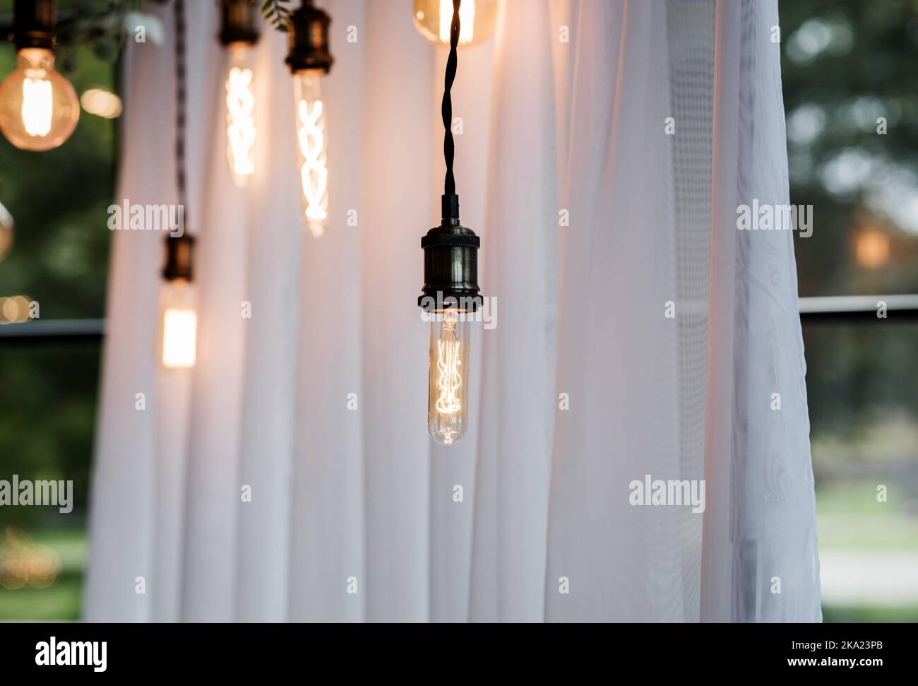 Lighting decor. Vintage lamp. classic bulbs Stock Photo - Alamy