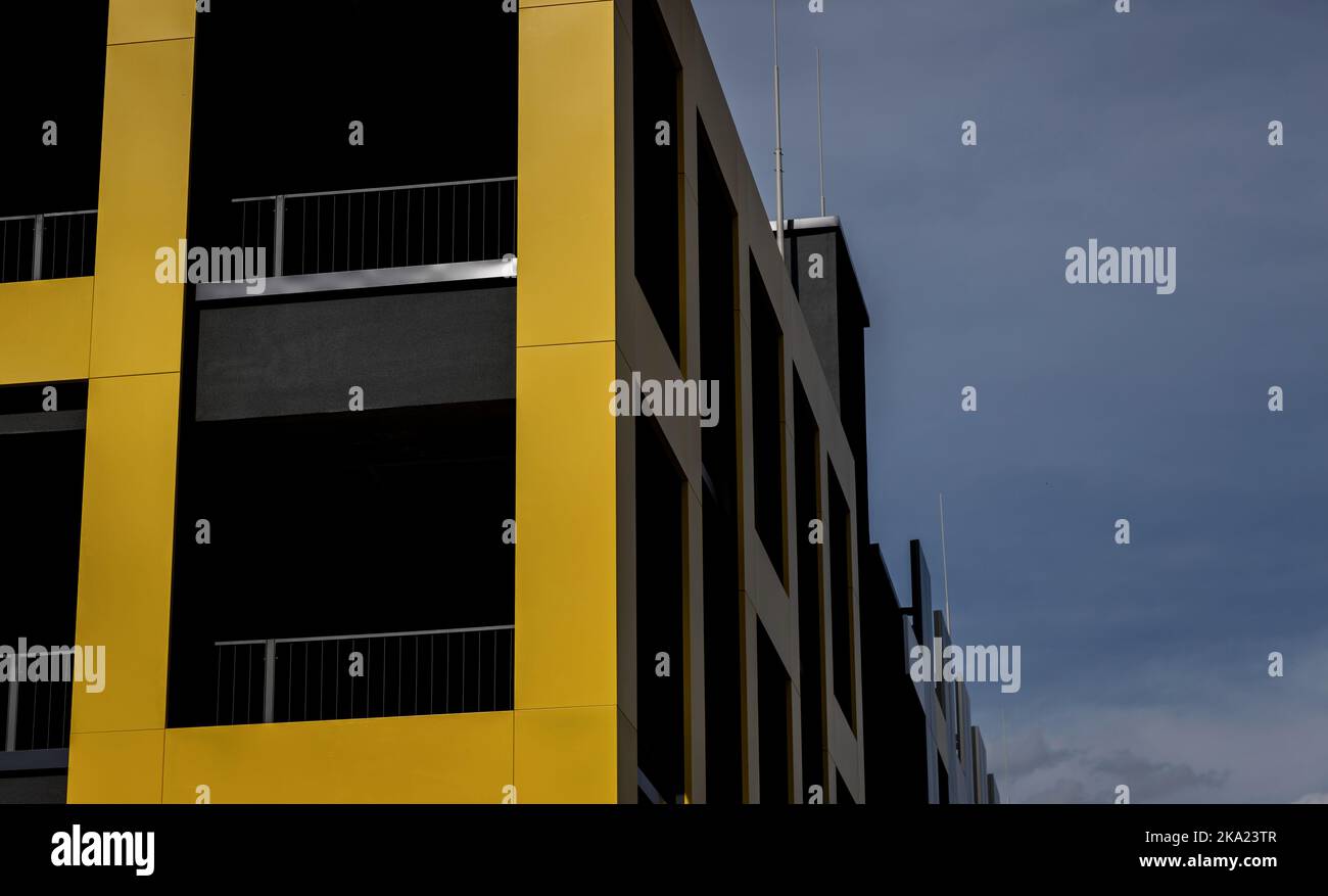 Colorful new architectural building. geometric form Stock Photo - Alamy