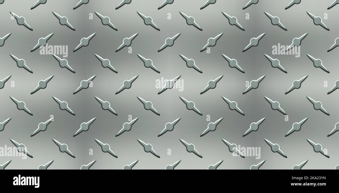 Aluminum diamondplate industry realistic grey seamless pattern Stock ...