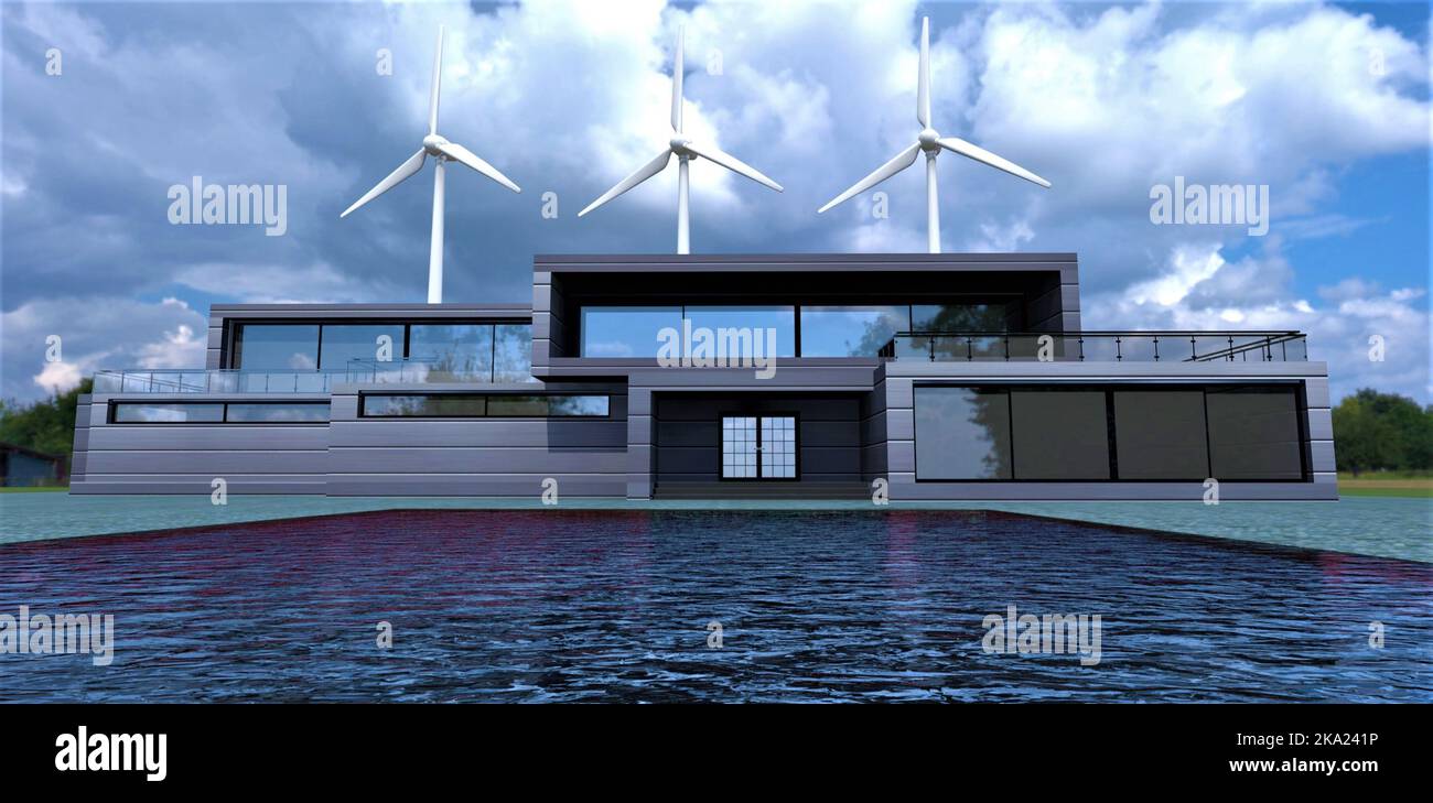 The design of a trendy country estate with an autonomous energy system ...