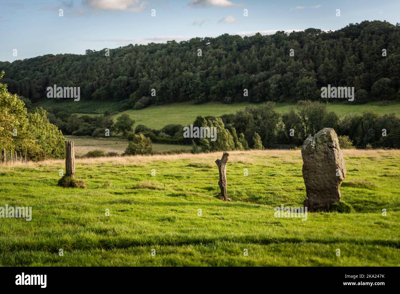 Blakey Topping Standing Stones near Pickering, East Yorkshire, UK Stock ...