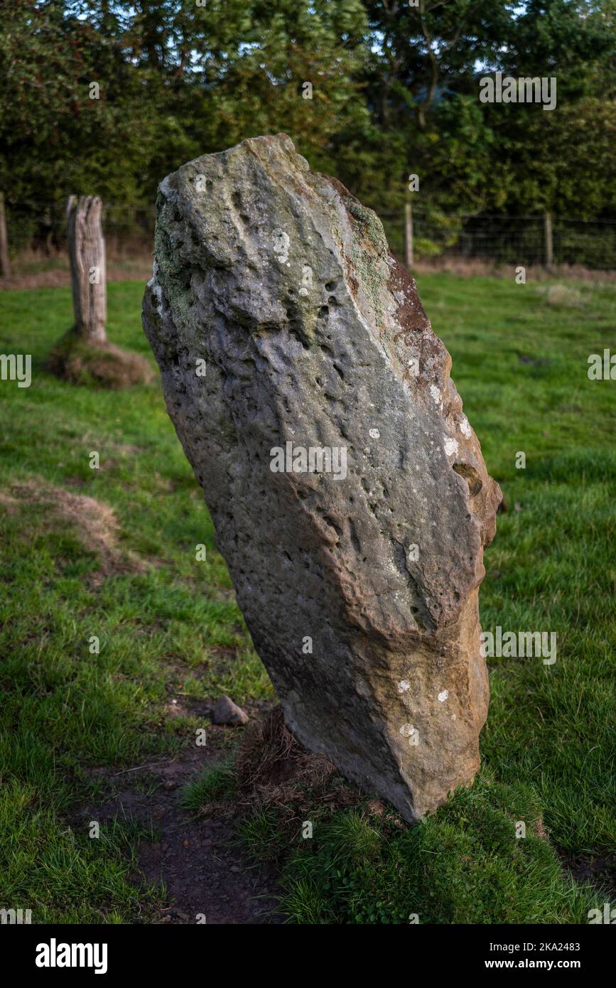 Blakey Topping Standing Stones near Pickering, East Yorkshire, UK Stock ...