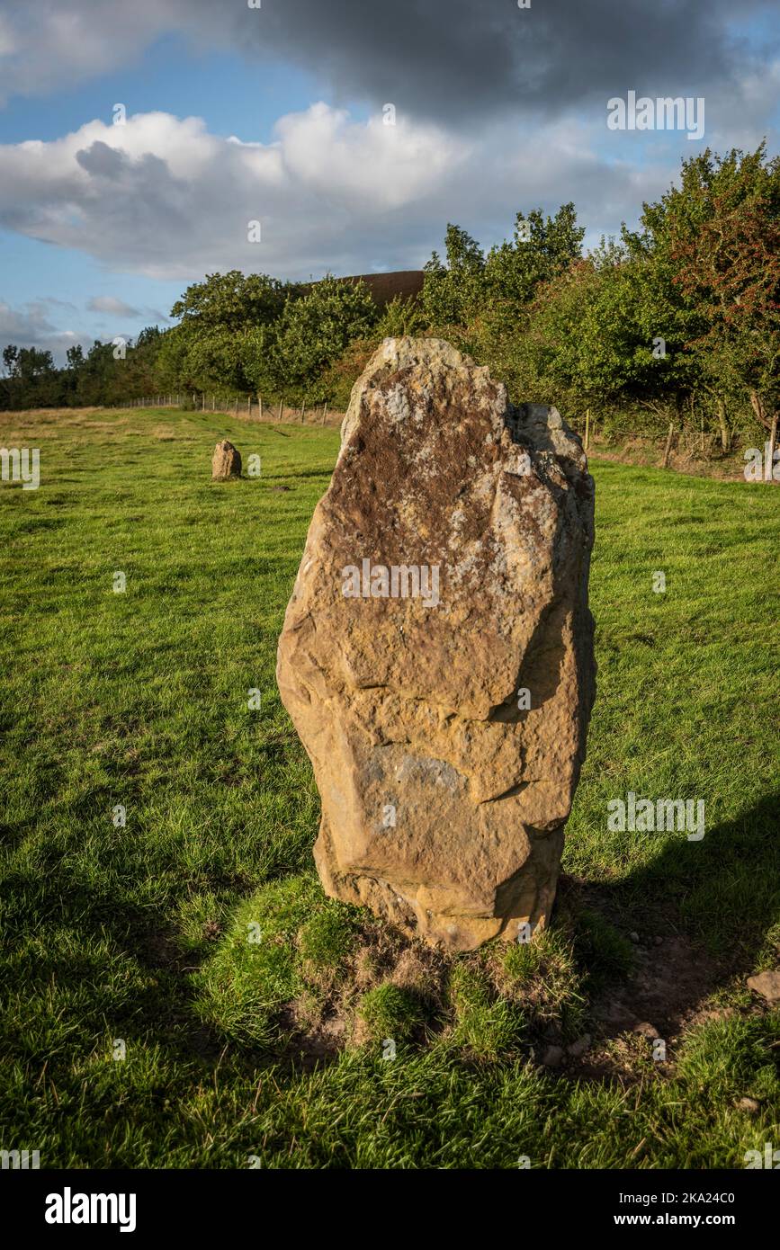 Blakey Topping Standing Stones near Pickering, East Yorkshire, UK Stock ...