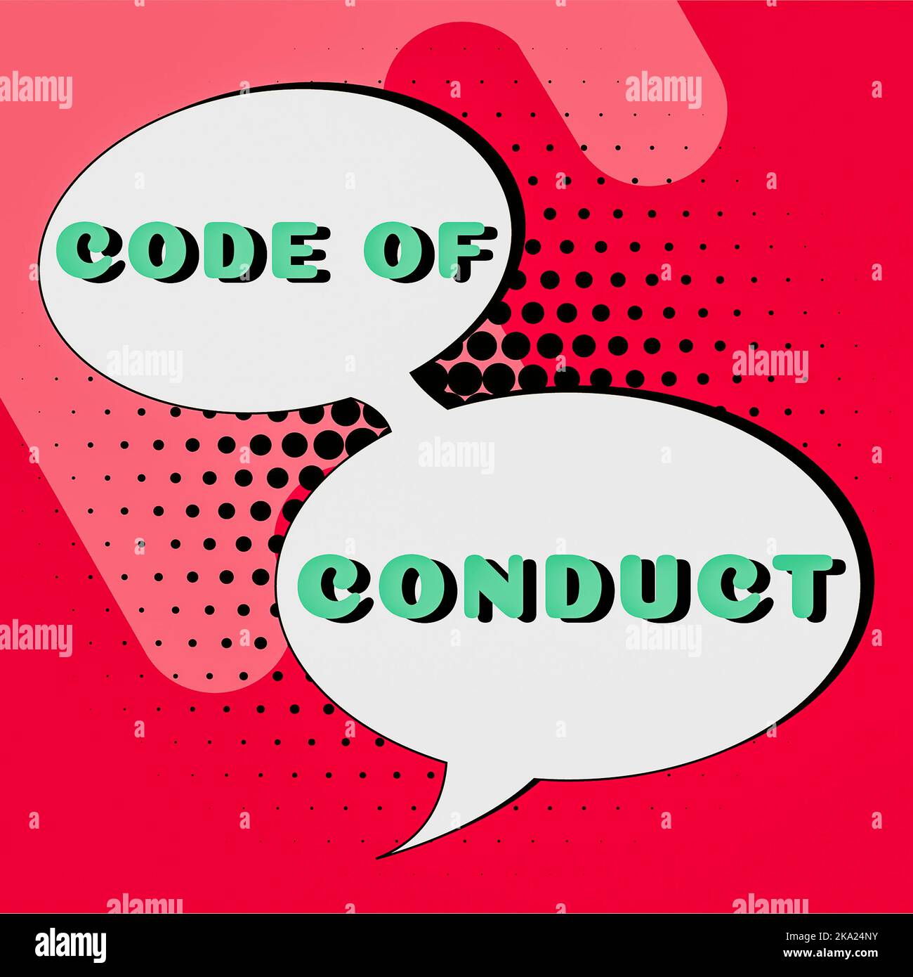 Conceptual display Code Of Conduct. Internet Concept set of principles ...
