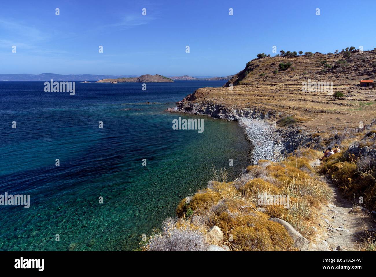 Footpath between Anaxos and Ampelia, Lesbos, Northern Aegean Islands ...