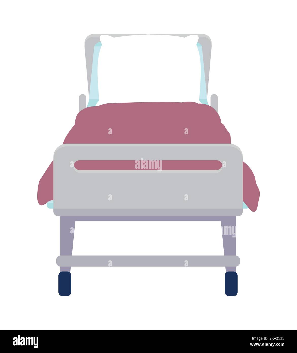 Hospital bed semi flat color vector object Stock Vector Image & Art - Alamy