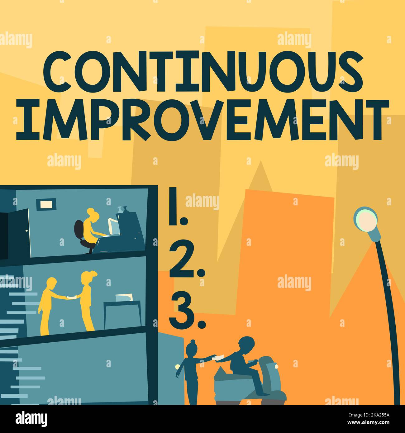 Text sign showing Continuous Improvement. Word for making small ...