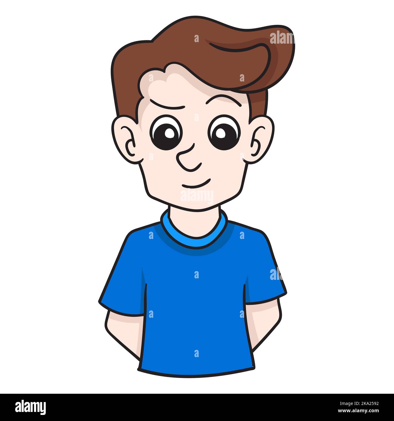 handsome handsome boy avatar illustration friendly smile. vector design ...