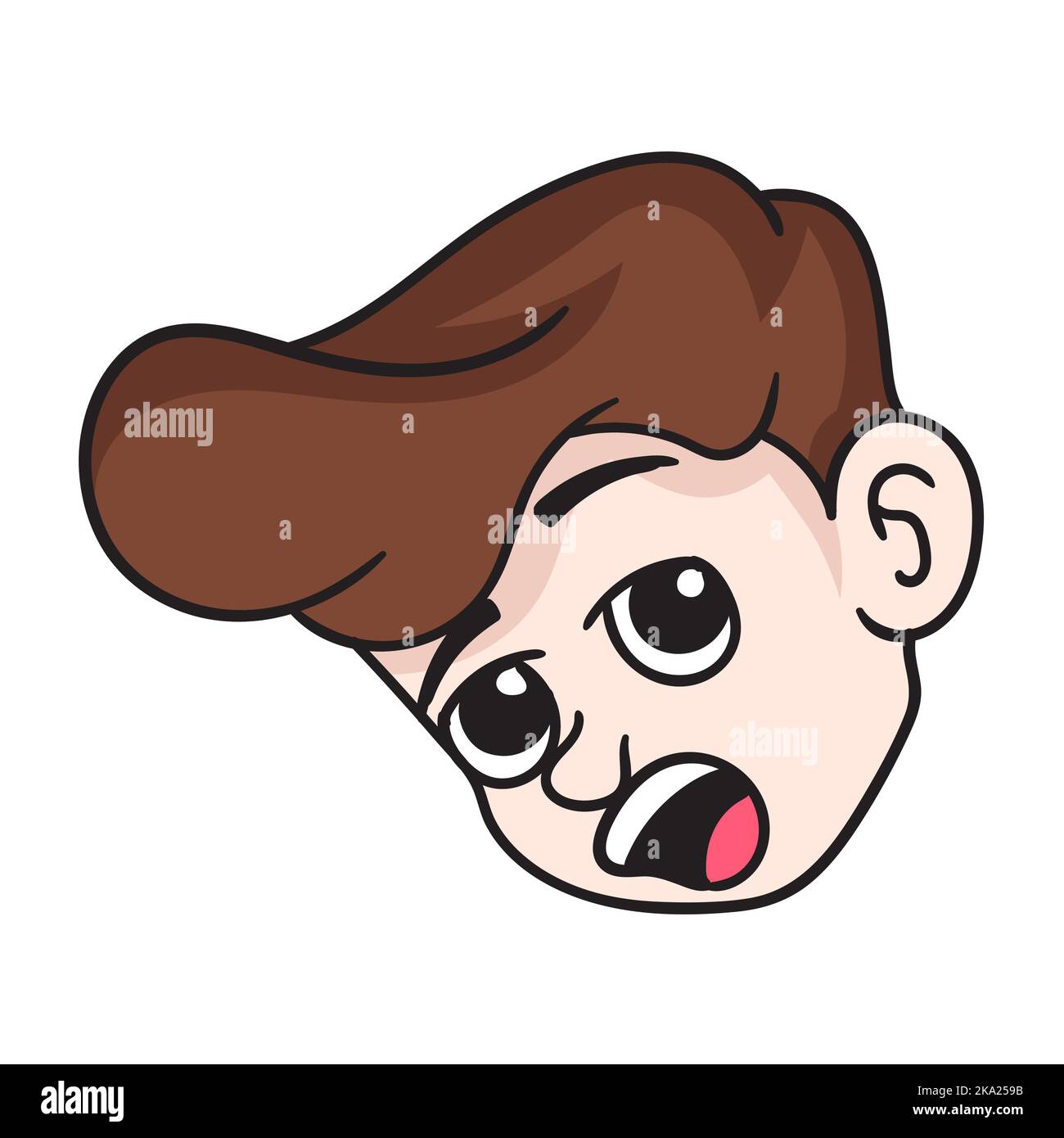 happy friendly smiling head boy avatar illustration. vector design ...