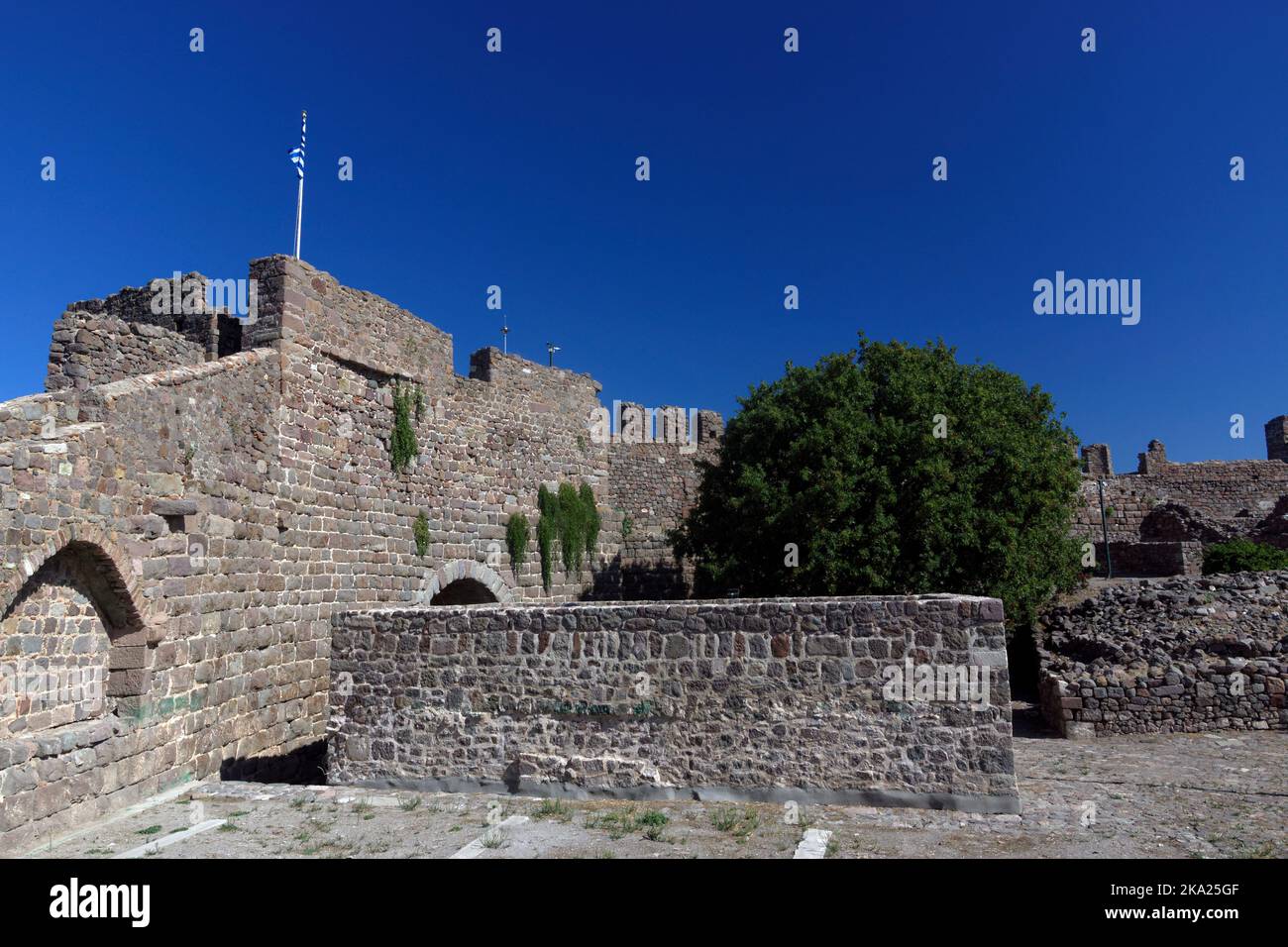 Molyvos Castle, Molyvos or Mithymna, Lesbos, Northern Aegean Islands ...