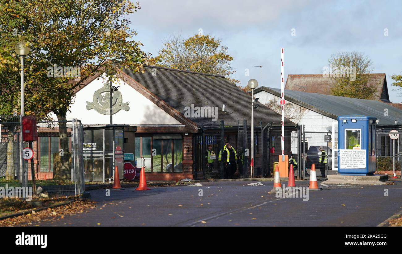A view of the Manston immigration short-term holding facility located ...
