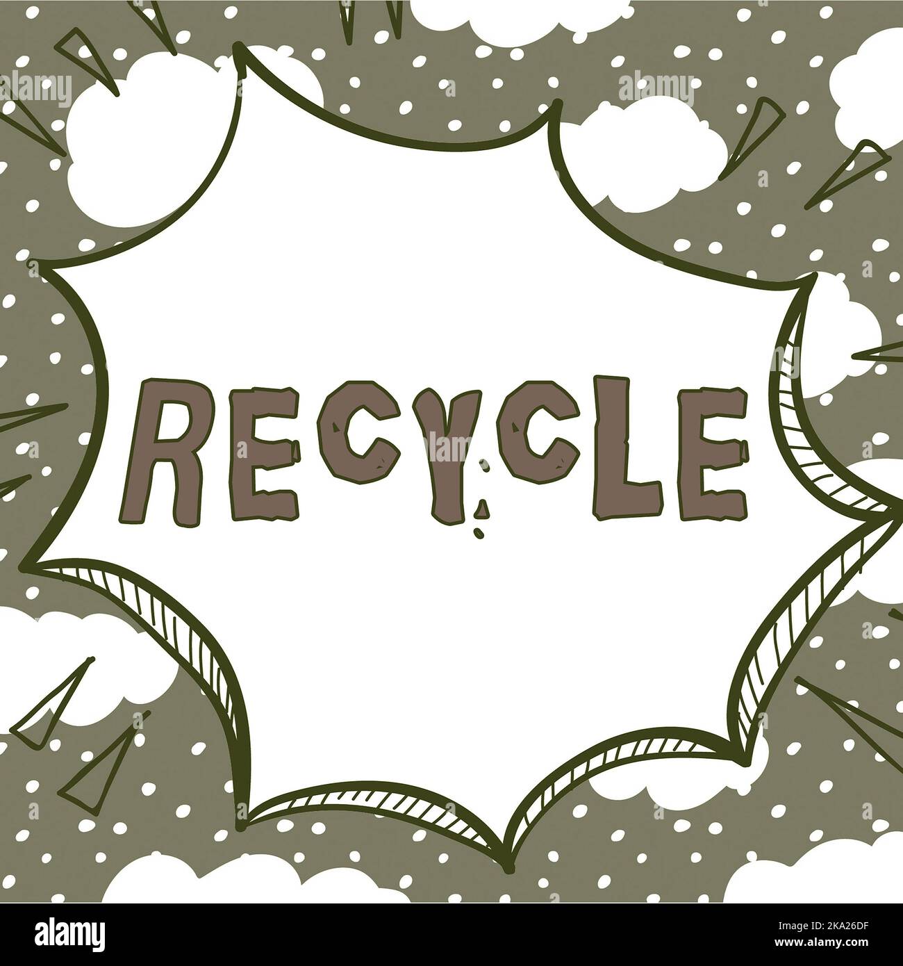 Handwriting text Recycle. Word Written on process of converting waste ...