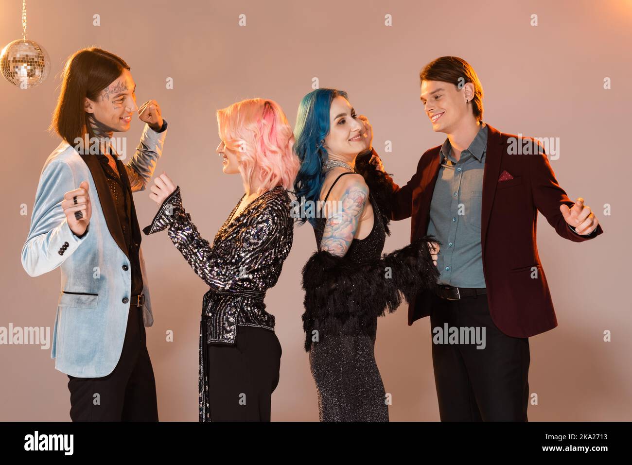 Stylish happy queer people hi-res stock photography and images - Alamy